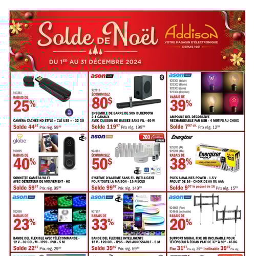 Addison Électronique - Solde de Noël - Page : 1 - Solde Épique de Noël ...