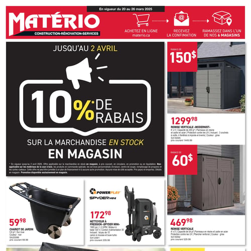 Matério - Page : 1 - Matério : Offres Imbattables du 20 au 26 Mars 2025 ...