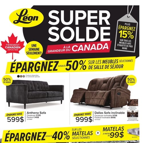 Meubles Léon - Page : 1 - Nouvelle saison chez Meubles Léon: Offres ...