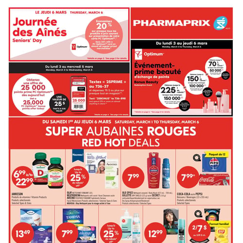 Pharmaprix - Page : 1 - Offres Pharmaprix du 1er au 7 mars 2025 ...