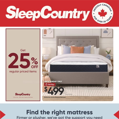 Sleep Country - Page : 1 - Promos Rêveillées : Offres Sommeillantes ...
